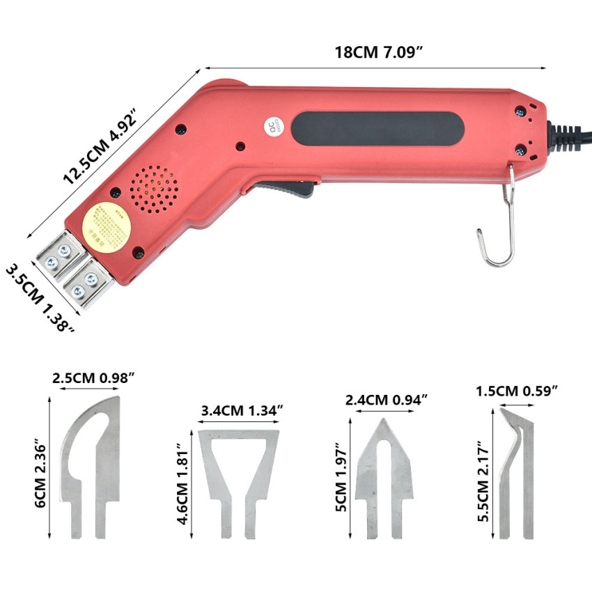4 in 1 Knife Heat 220V Fabric Cutter Rope Cutter, 100W Pro Electric Hot ...