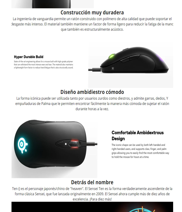 Steelseries Sensei Ten Master Series Mouse Wired Mouse Game Gaming ...