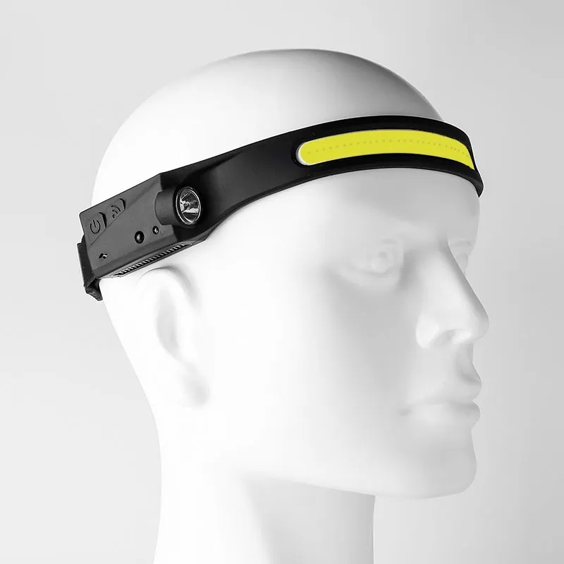 Induction Headlamp COB LED Head Lamp with Built-in Battery Flashlight ...