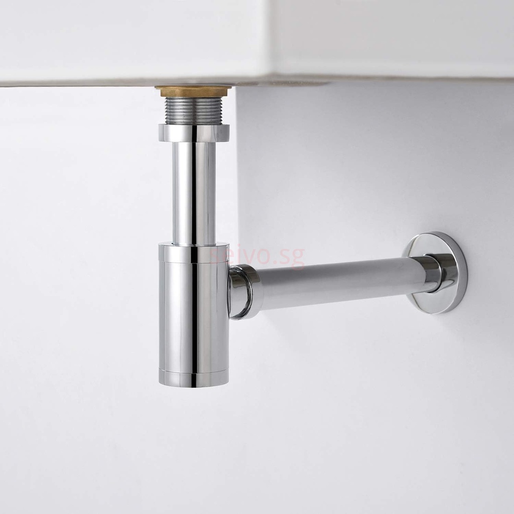 Basin Bottle Trap Bathroom Sink Stopper P-Trap Complete Set Adjustable ...