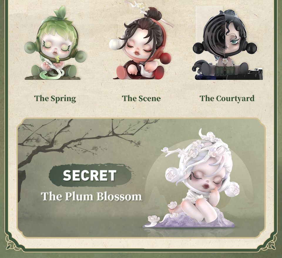 POP MART SKULLPANDA The Ink Plum Blossom Series Blind Box（whole set ...