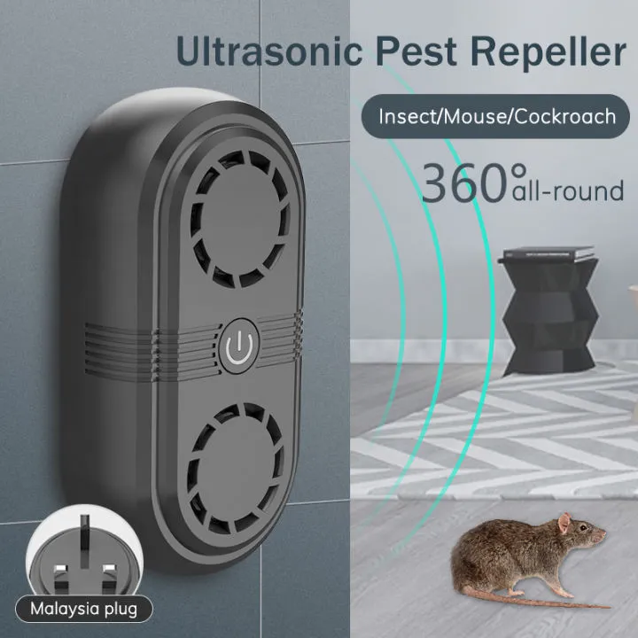 【Malaysia Spot Sale】Electronic Ultrasonic Electromagnetic Wave Pest Rat ...
