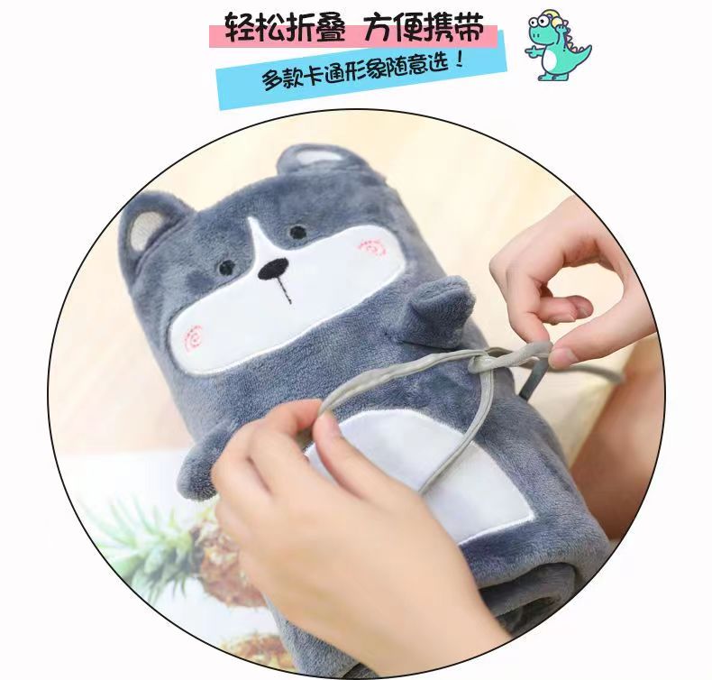 Cartoon 2 In 1 Pillow Blanket Cushion Quilt Kartoon Bantal Selimut ...