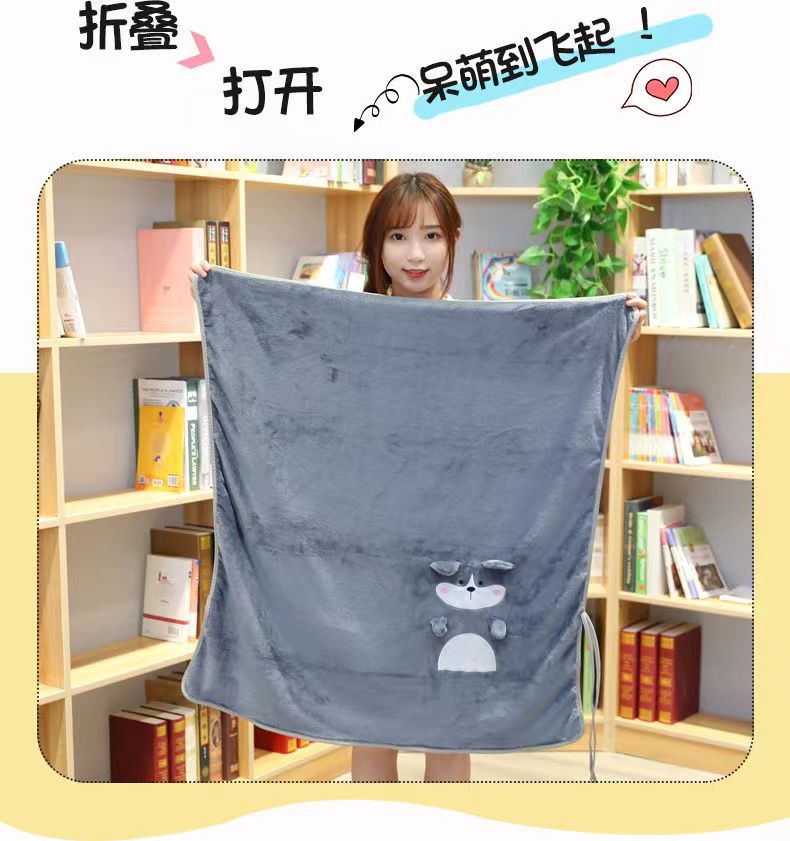 Cartoon 2 In 1 Pillow Blanket Cushion Quilt Kartoon Bantal Selimut ...