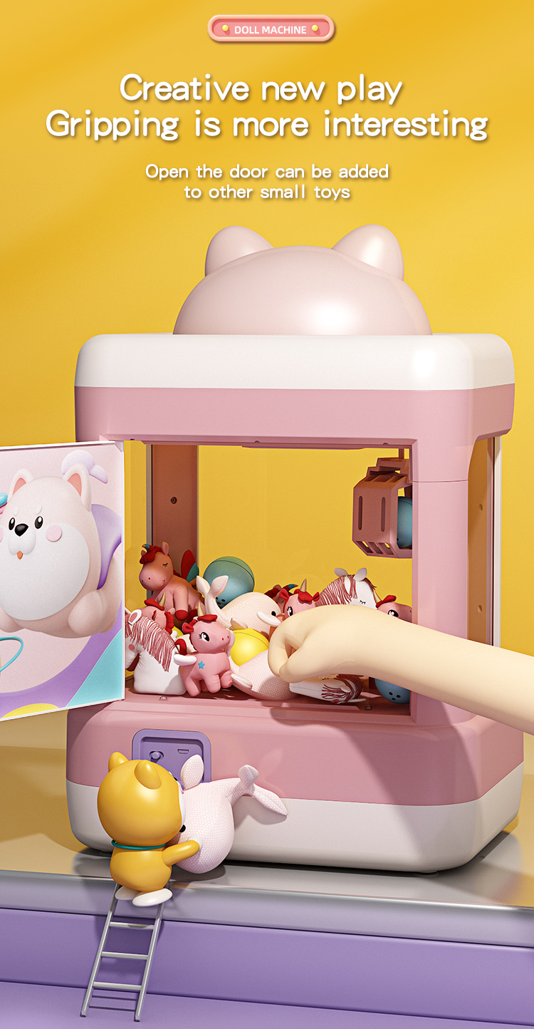 YIMI Kids Claw Machine Mini Claw Machine Doll Capsule Toy Auto Claw ...