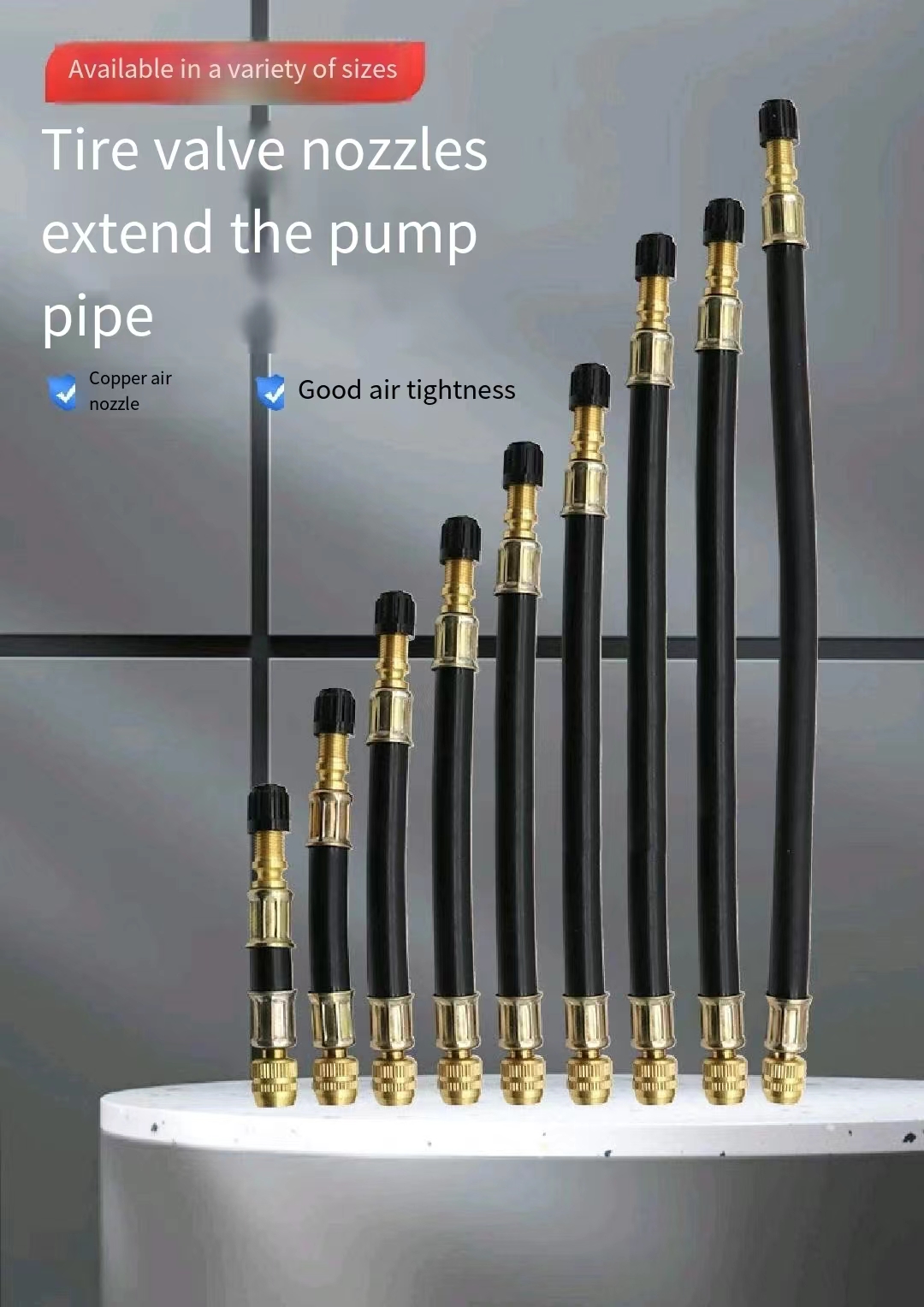 Car tire valve extension tube, rubber tube valve connection tube ...