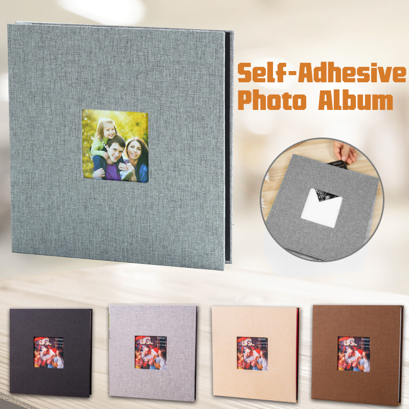【Ship in 24h】Self Adhesive Photo Album 11 Inch Linen Cover Covered With ...