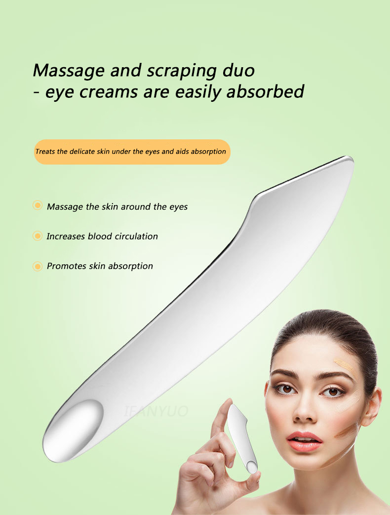 Stainless Steel Cosmetic Scraper Spatula Facial Scraping Massage ...