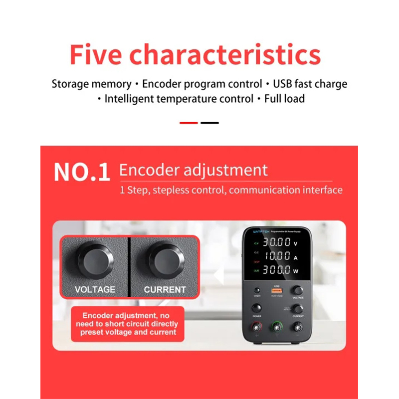 Wanptek Programmable DC Power Supply WPS3010H Laboratory Maintenance Workbench 30V 10A Voltage ...