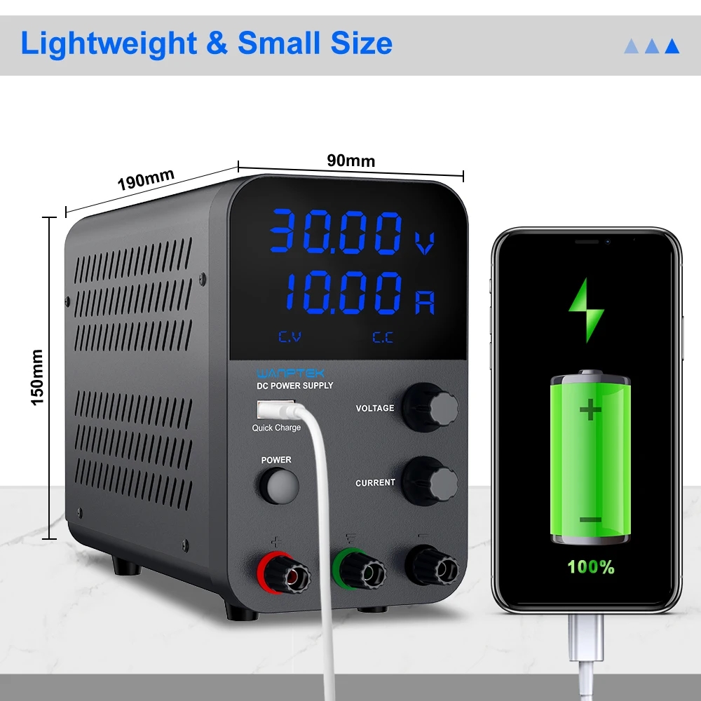 Wanptek Adjustable DC Power Supply 30V 10A 60V 5A 120V3A Laboratory ...