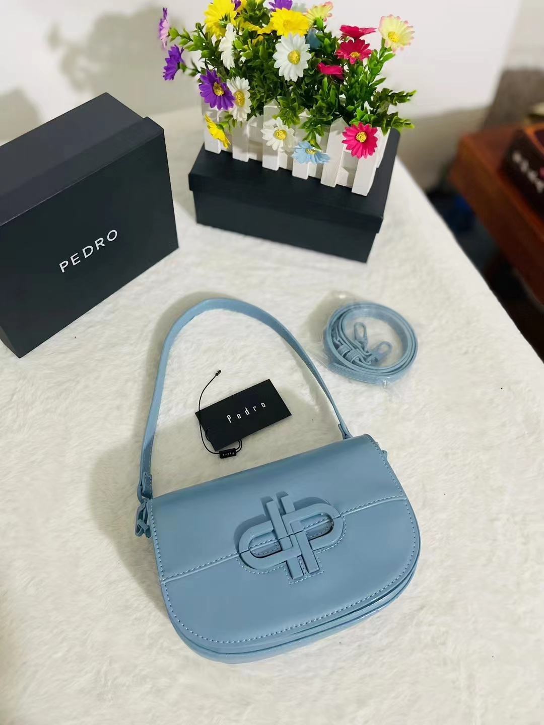 Pedro Cowhide Icon Underarm Bag 23 New Style Female Crossbody Small ...