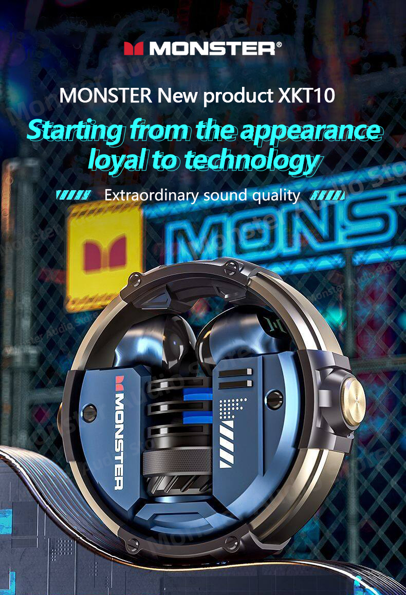Monster XKT10 Bluetooth Earphone Wireless Intelligent Noise ...