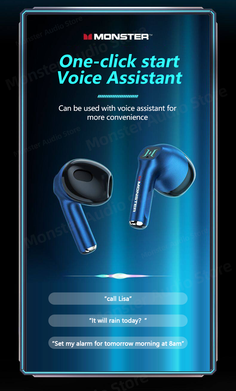 Monster XKT10 Bluetooth Earphone Wireless Intelligent Noise ...