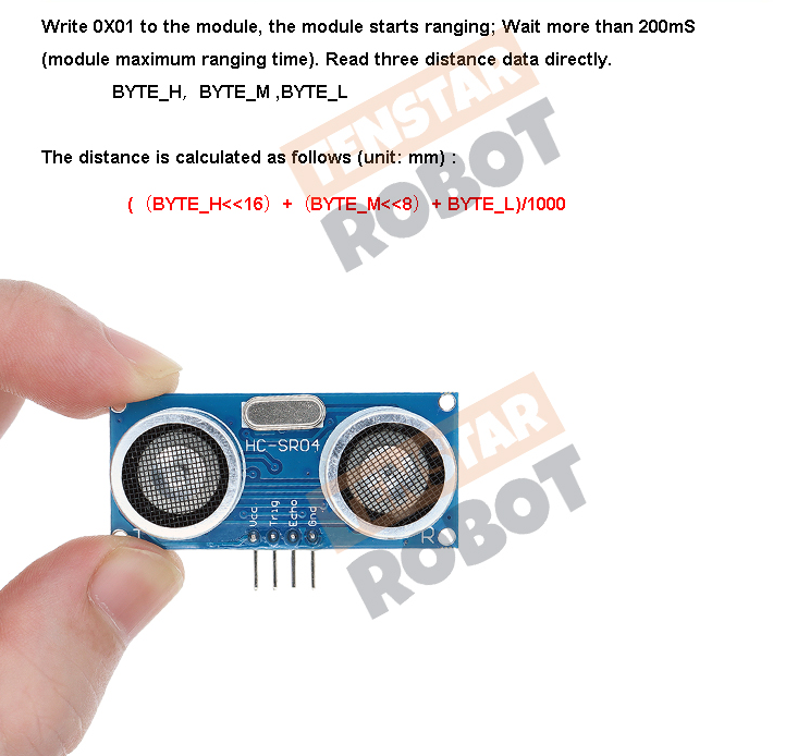 1pcs Ultrasonic Sensor HC-SR04 HC SR 04 HCSR04 Ultrasound Range Finder ...