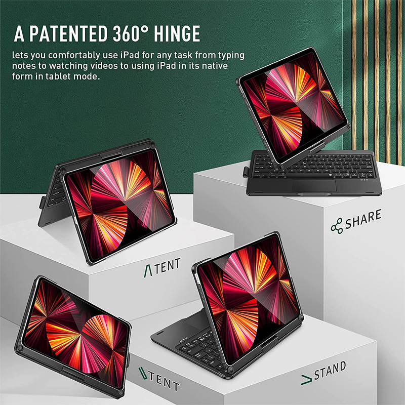 Touchpad Keyboard Case For iPad 10.2 7th 8th 9th gen 10th generation 11 ...