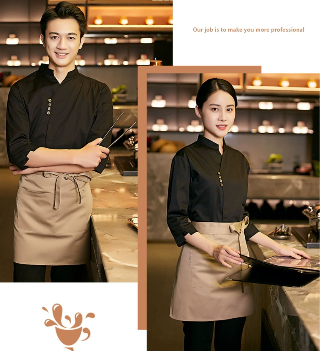 Ready Stock Uniforms Work Uniforms Chefs coat men white coat lying ...
