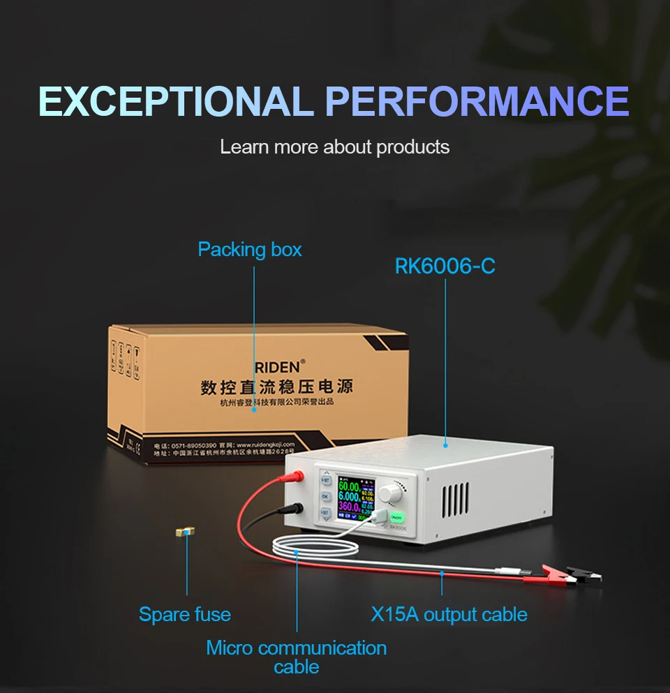 RK6006 RK6006-BT Regulated Power Supply 6A 60V DC DC Step Down Voltage ...