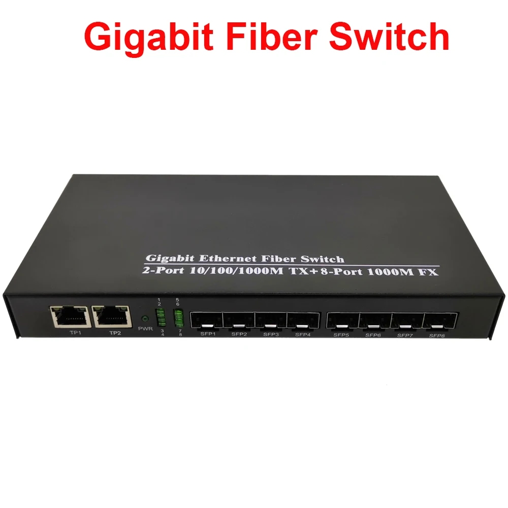 8SFP&2UTP Gigabit Ethernet switch Ethernet Fiber Optical Media ...