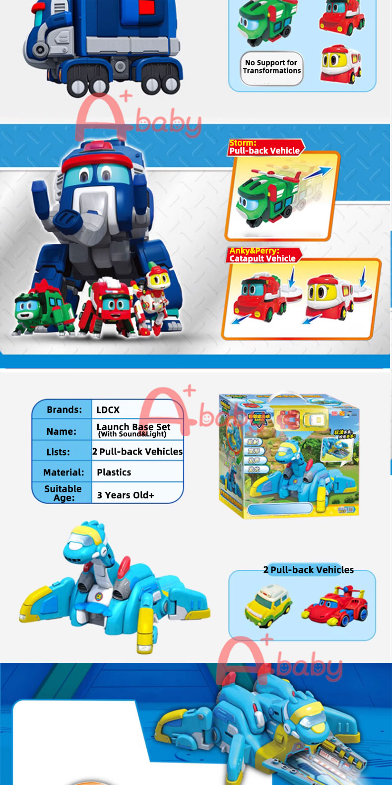 [A+baby] Gogo Dino Base Set Dinosaur Toys Original Action Figure ...