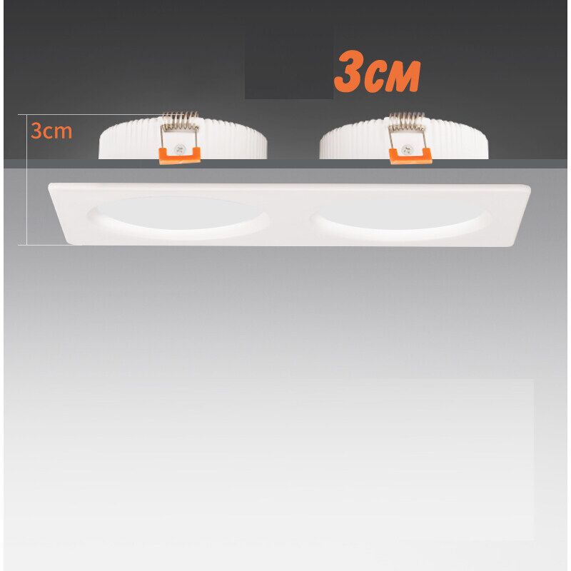 Recessed Led Bean Gall Light Grille Light Double Head Embedded ...