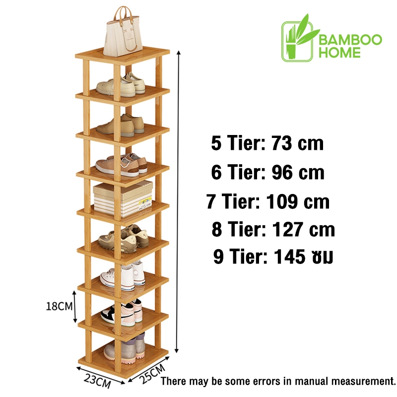 【Ready Stock】Bamboo Shoe Rack Rak Kasut 5-9Layers Wood Shoe Rack ...