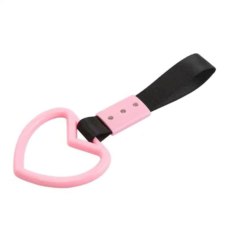 JDM Heart-shaped Car Static Belt Decorative Warning Rings Rear Bumper ...