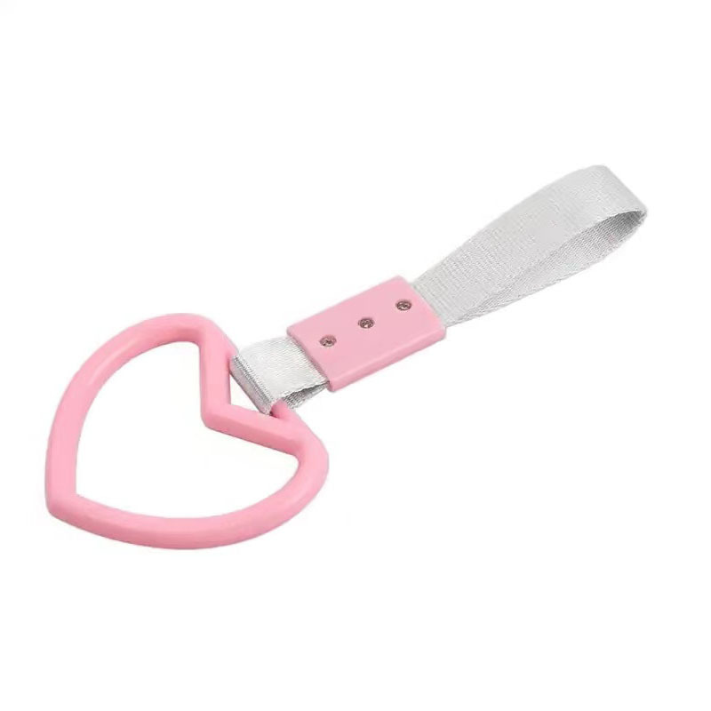 JDM Heart-shaped Car Static Belt Decorative Warning Rings Rear Bumper ...