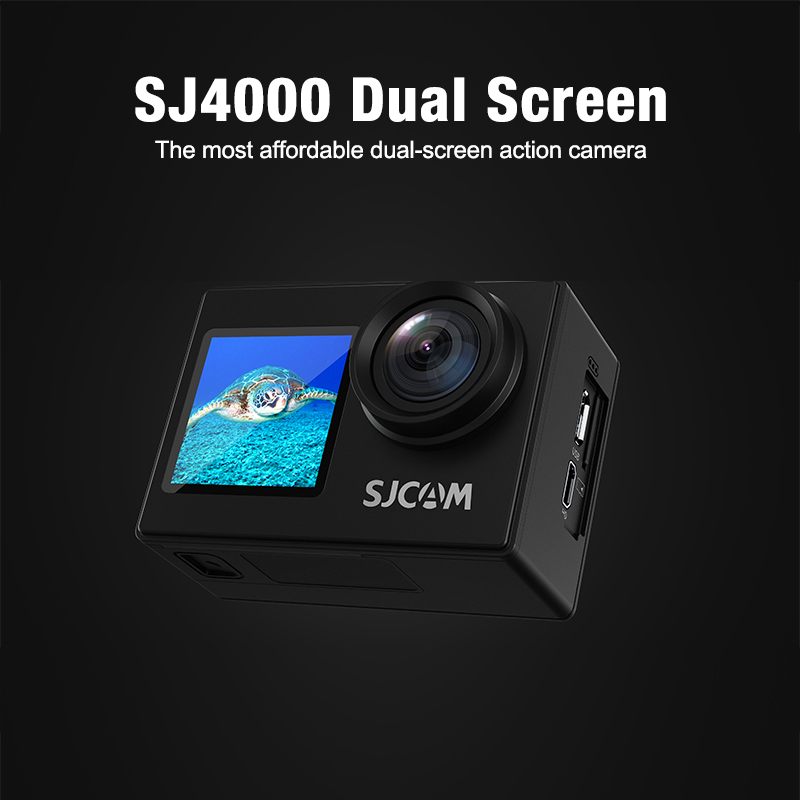 SJCAM SJ4000 Action Camera Dual Screen Air 4K Ultra HD Underwater Camera 30 Meters Waterproof ...