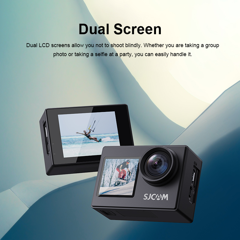 SJCAM SJ4000 Action Camera Dual Screen Air 4K Ultra HD Underwater Camera 30 Meters Waterproof ...