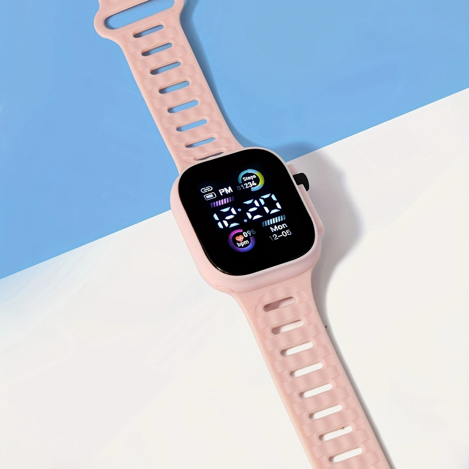 Electronic wristwatches, fashion watches for men and women. Square LED ...