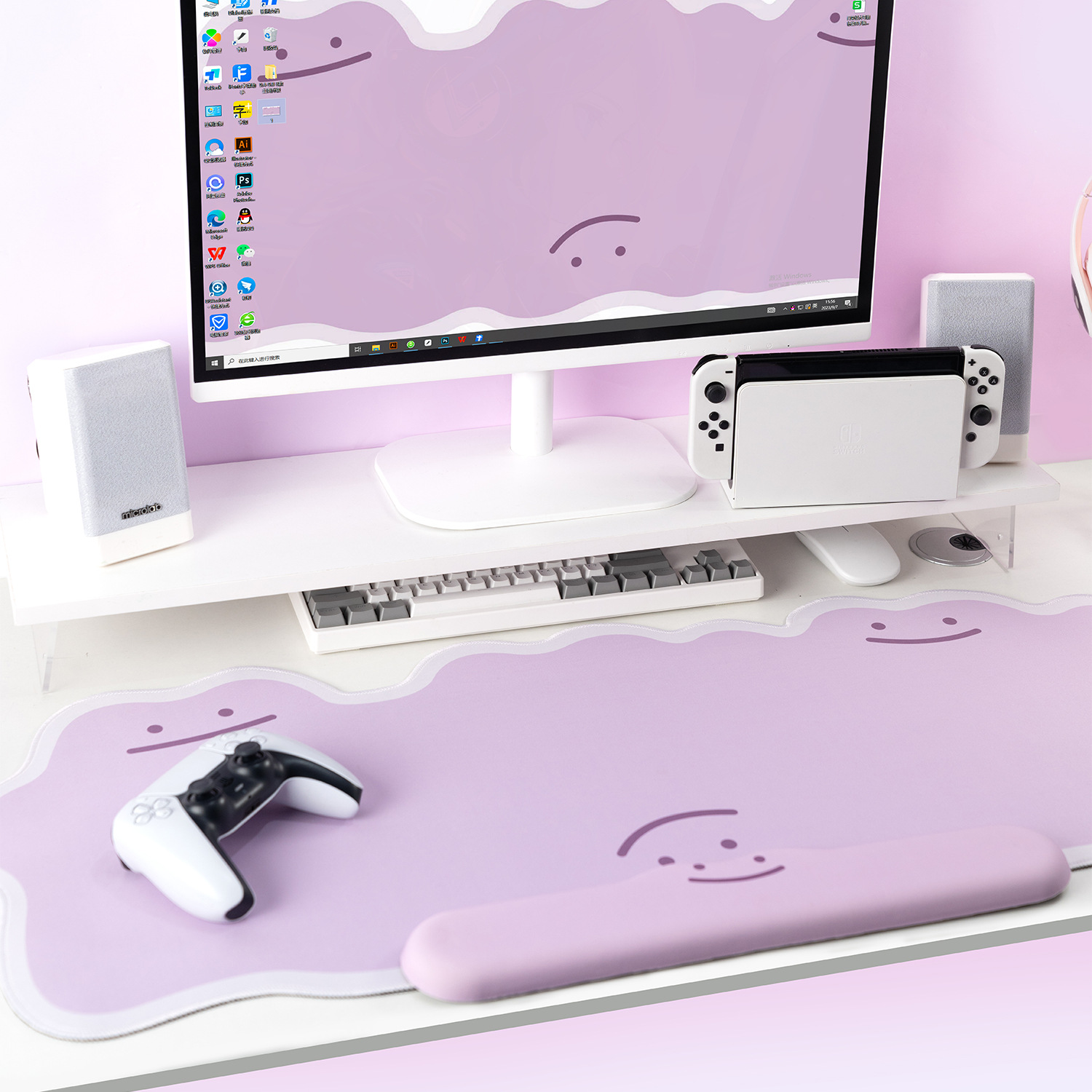 【Ready Stock】Mouse Pad Pokemon Ditto Desk Mat Keyboard Wrist Rest ...