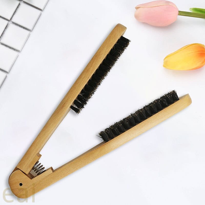 【Ready Stock】V shape wooden straightening comb /V shape straightening ...