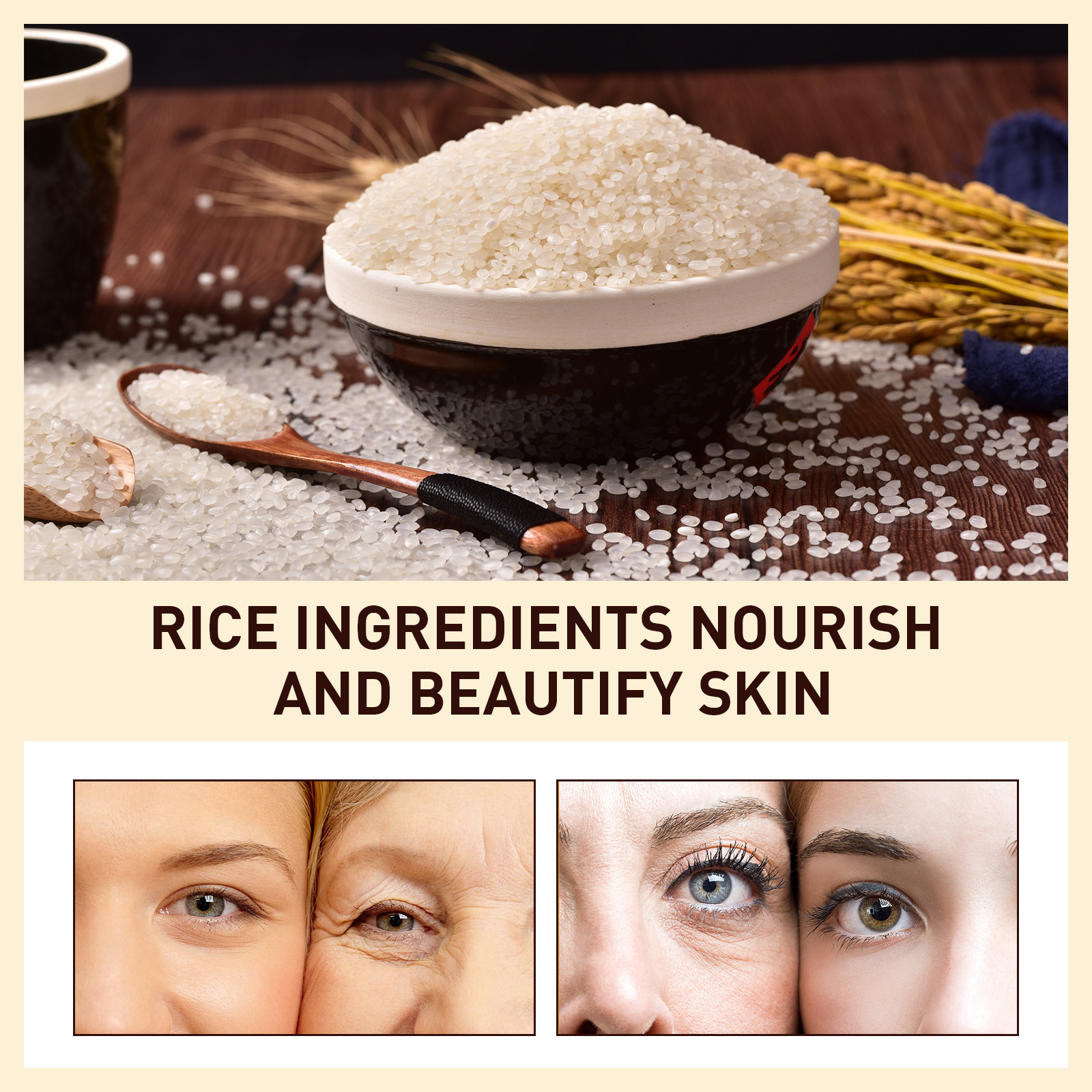 White Rice Serum Original Whitening Face Moisturizing Cream Anti ...