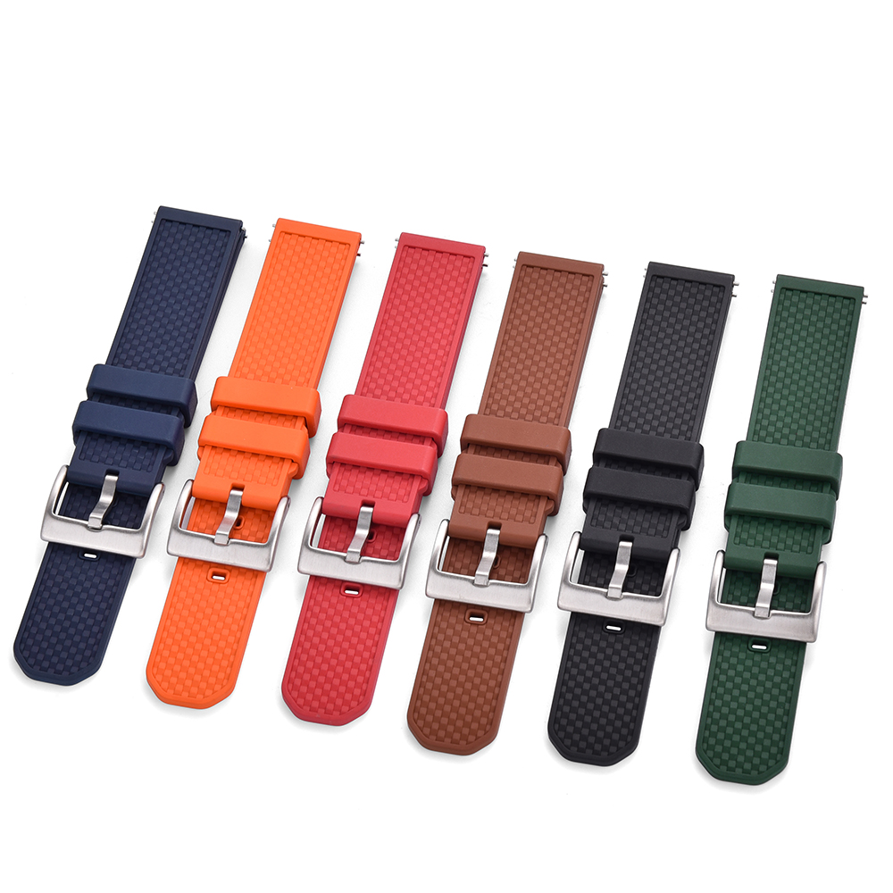 Premium Grade FPM/FKM Watch Strap 18mm 20mm 22mm New Design Fluoro Rubber Watchbands Quick ...