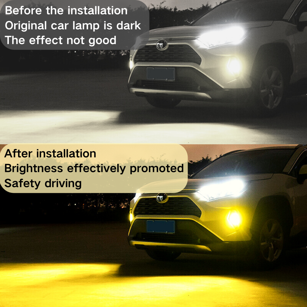 2PCS Double Color L1B LW5B Car Led Fog Light For Toyota Hilux Fortuner ...