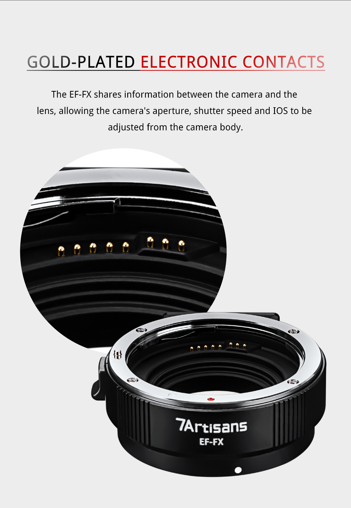 7Artisans EF-FX AutoFocus Adapter Ring For Canon EF/EF-S Lens to Fuji X ...