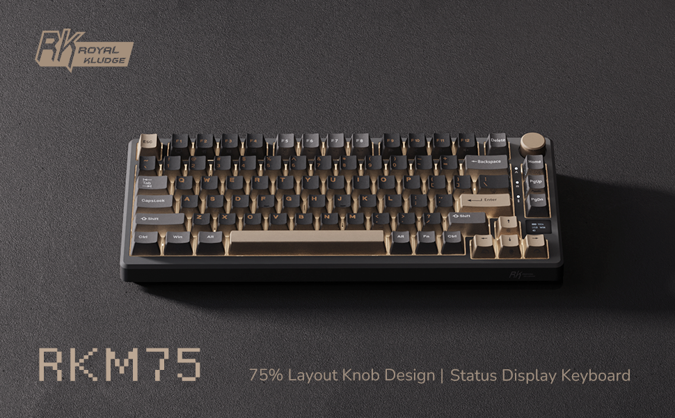 RK ROYAL KLUDGE RKM75 Phantom 81 Keys Gasket Wireless Mechanical ...