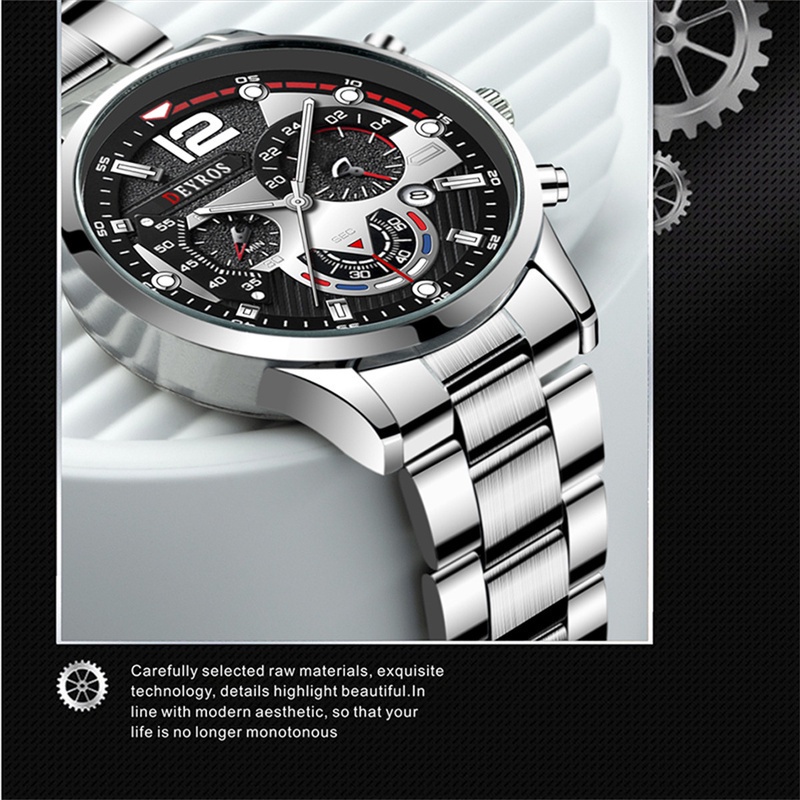 Original Men's Waterproof Quartz Luxury Stainless Steel Wrist Watch ...