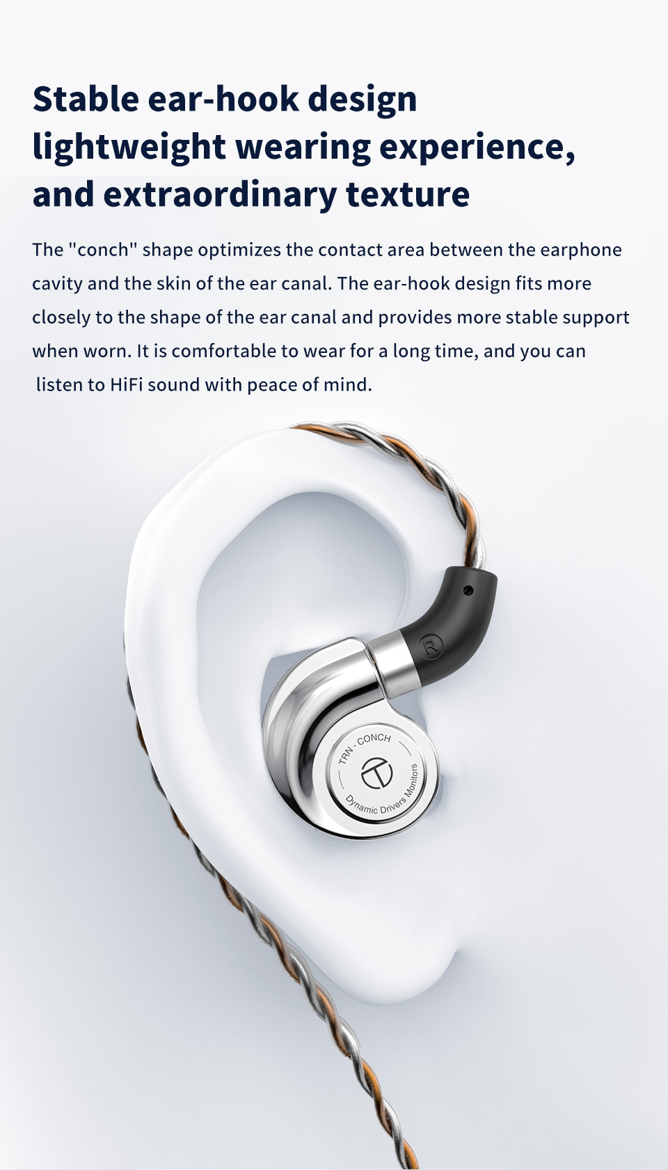 TRN Conch Earphone High-Performance DLC Diamond Diaphragm Dynamic in ...