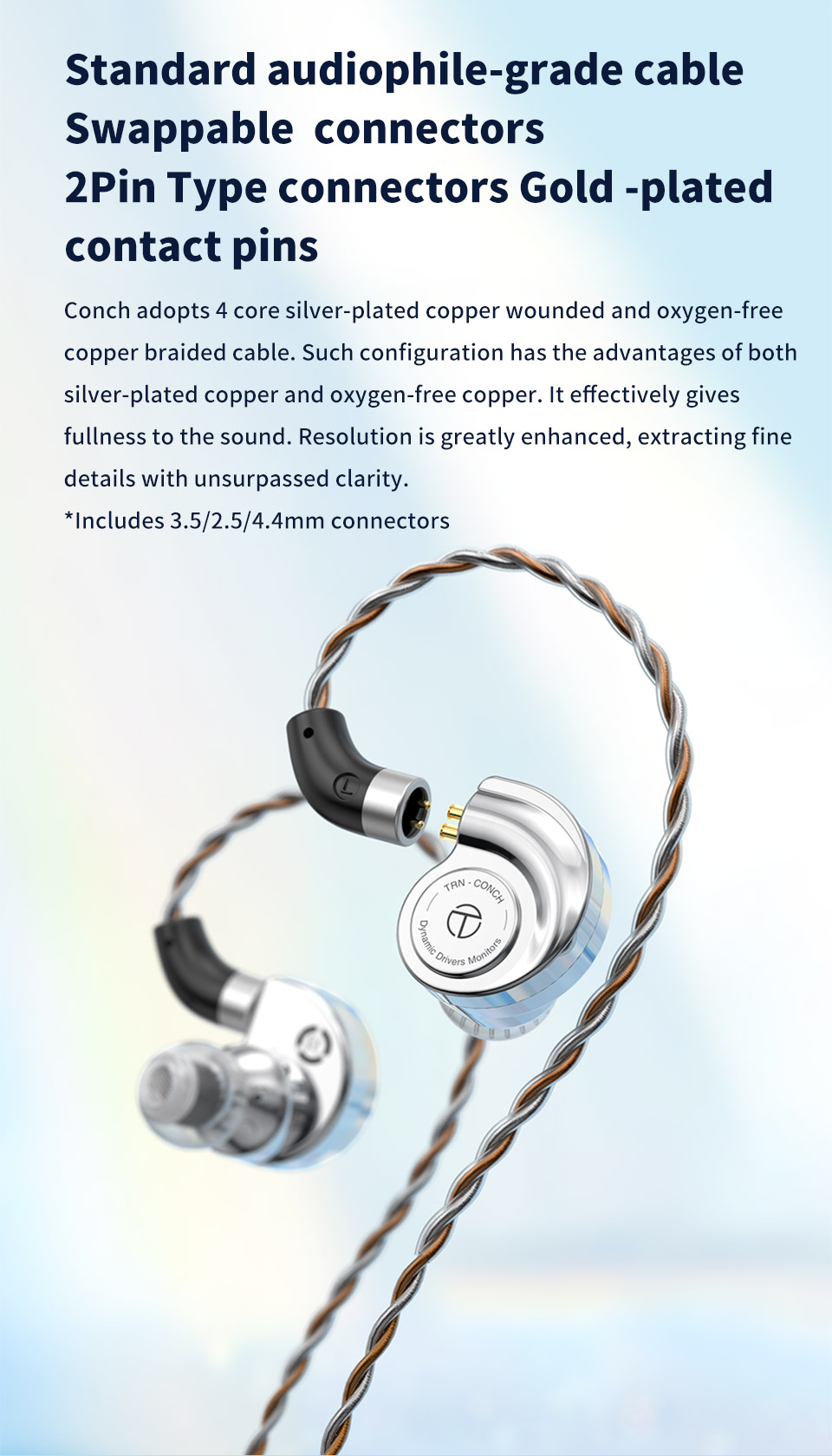 TRN Conch Earphone High-Performance DLC Diamond Diaphragm Dynamic in ...