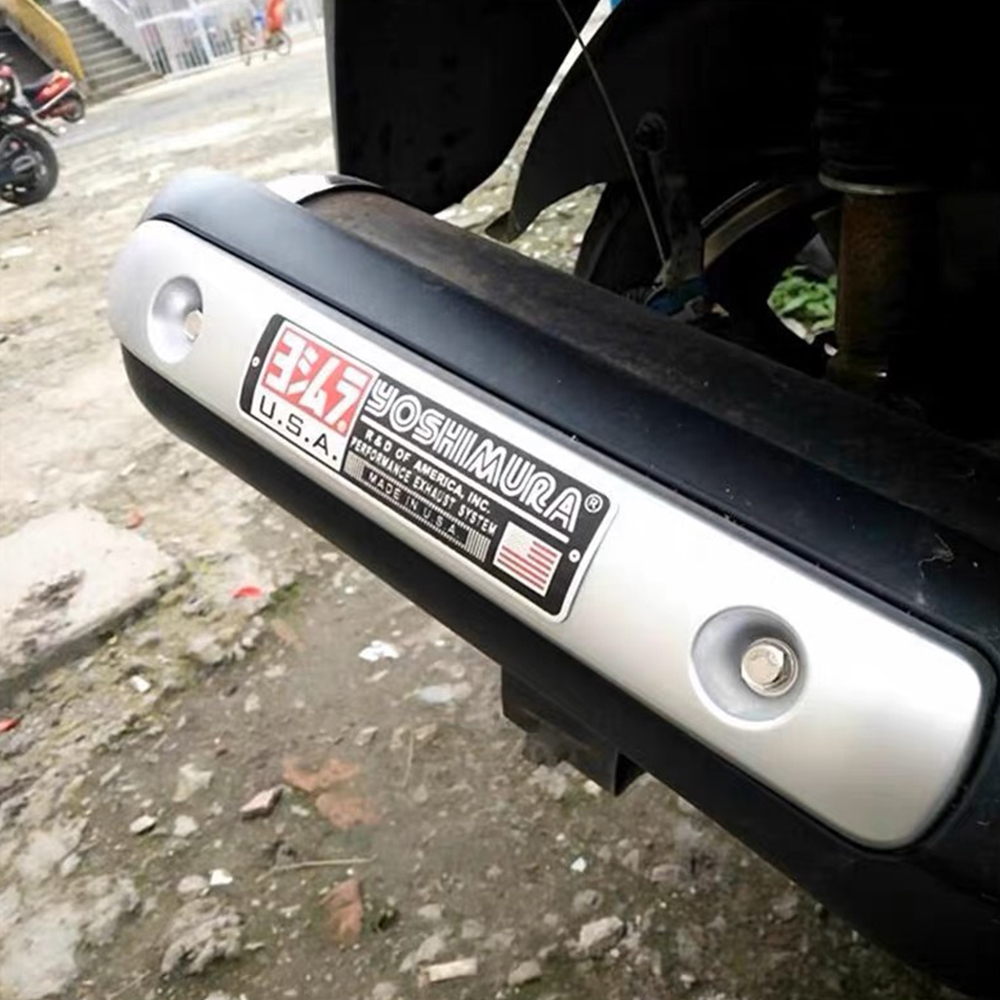 Accessories Exhaust Pipe Sticker Heat Resistant 3D Aluminium Material ...