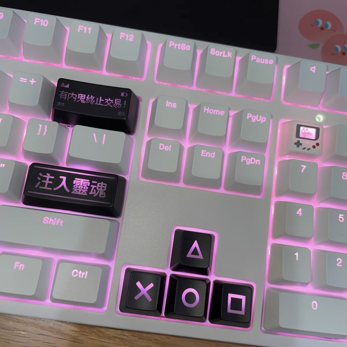 4 Keys ABS Artisan Cartoon Keycaps for Mechanical Keyboard for Cross ...