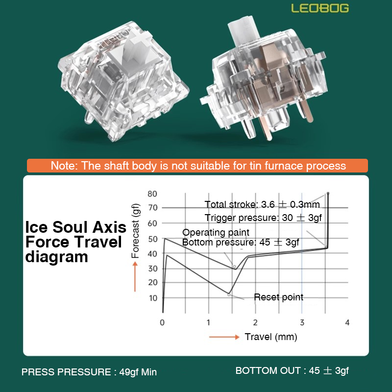 AULA LEOBOG 70/100pcs Switches 5 pin Mechanical Keyboard Switches ...