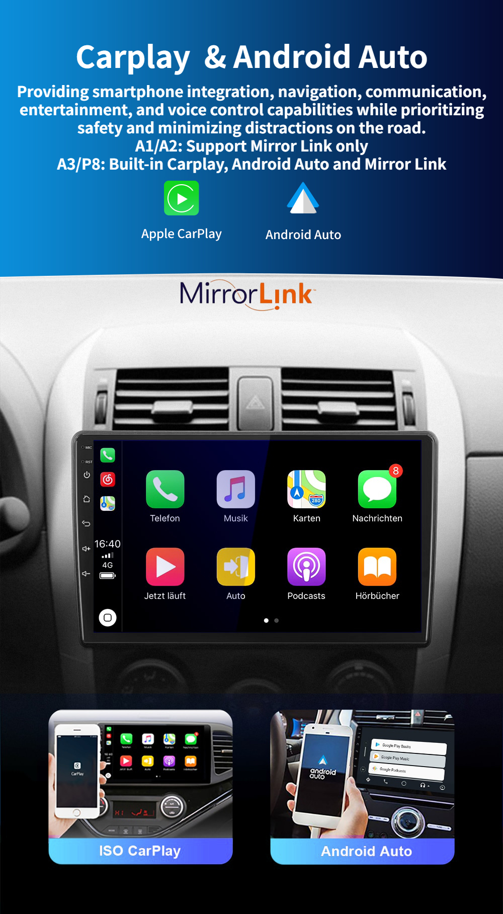 Acodo For Hyundai I10 2008-2012 Android 12 8+128G Car Stereo Support ...