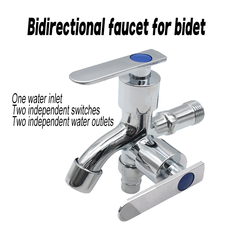 Stainless steel two way tap Double outlet faucet 双开水龙头 | Shopee Malaysia