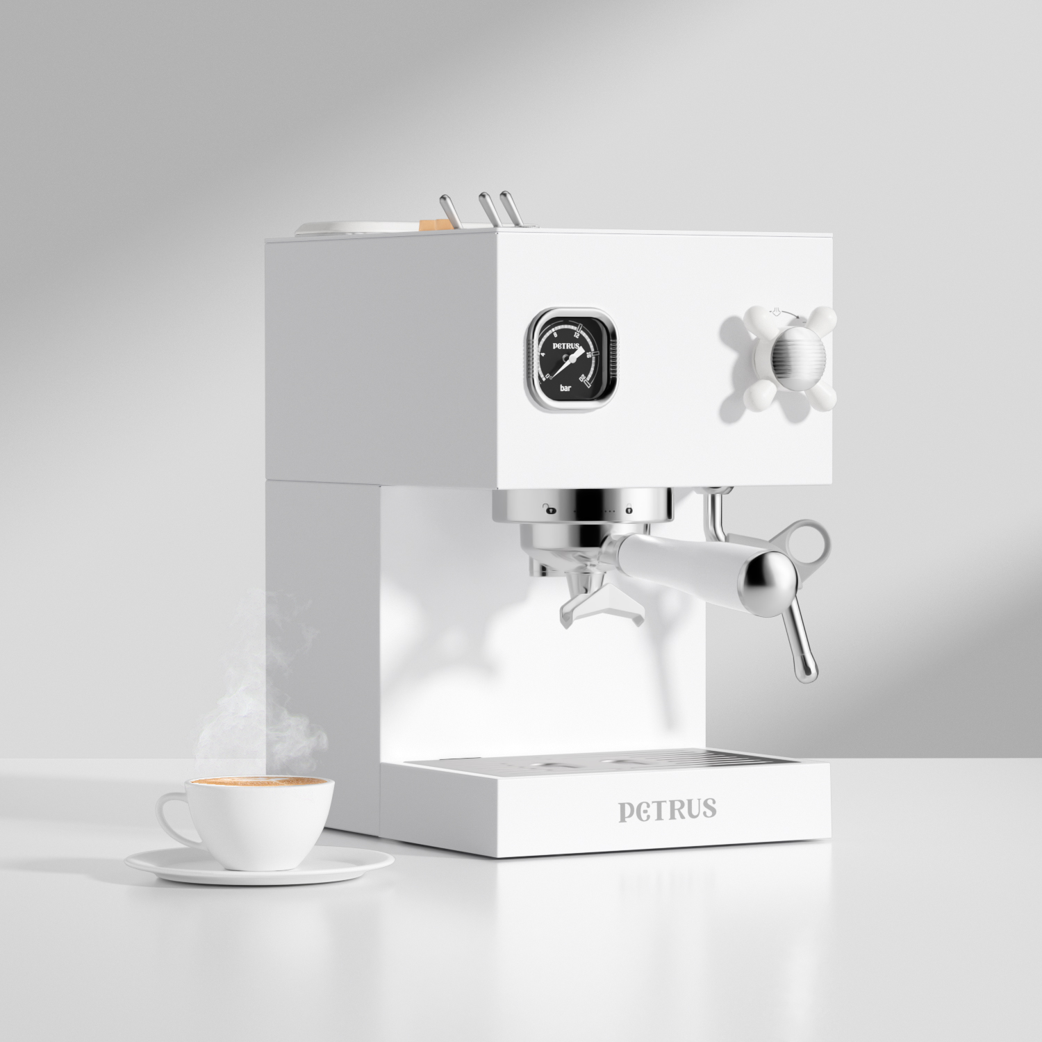 Petrus Espresso Coffee Machine Coffee Maker With Portafilter Steam Wand ...