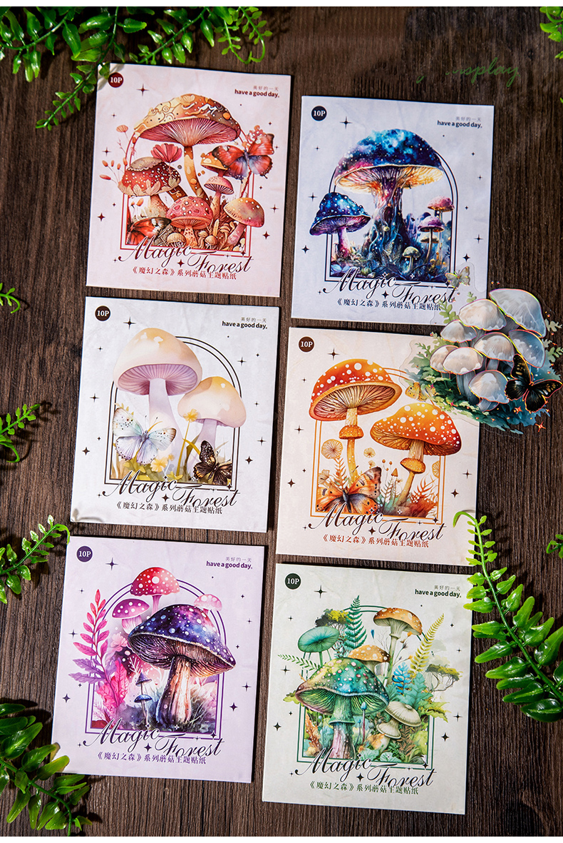 Mr. Paper 10 sheets/bag Waterproof PET sticker Creative fantasy Magic ...