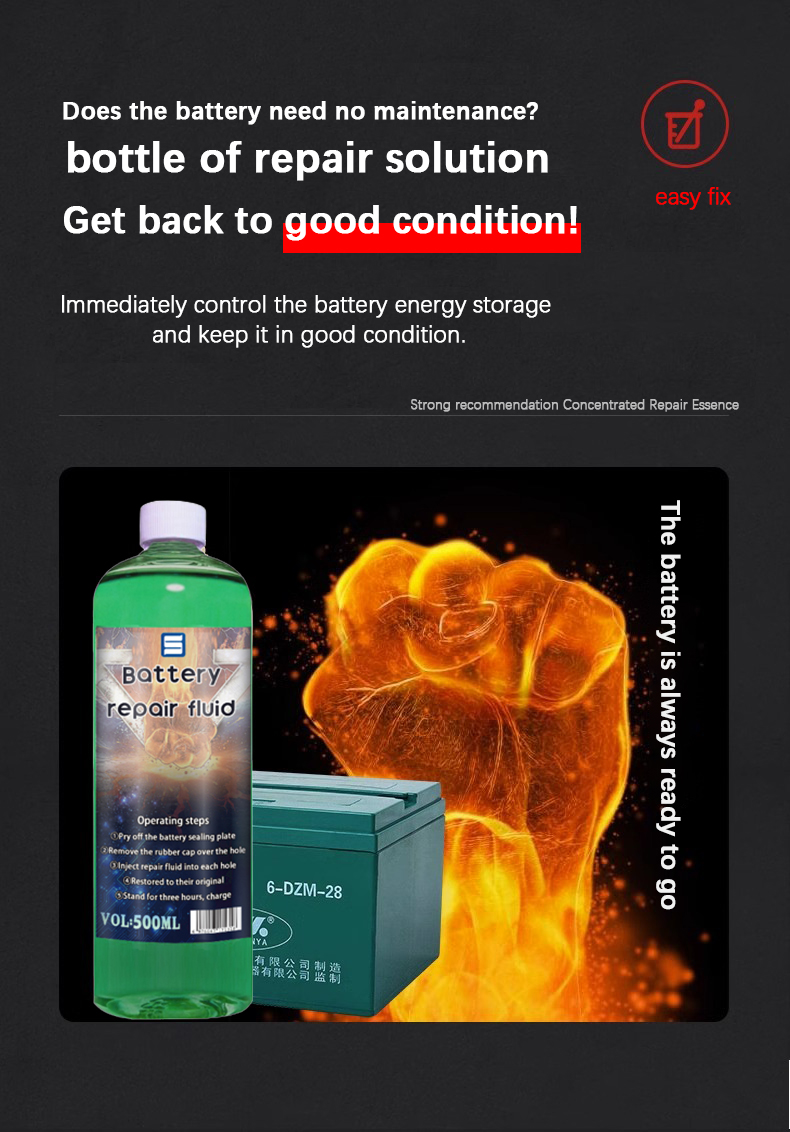 Repair rate 99.99% air bateri asid bateri battery water Add 50% repair ...