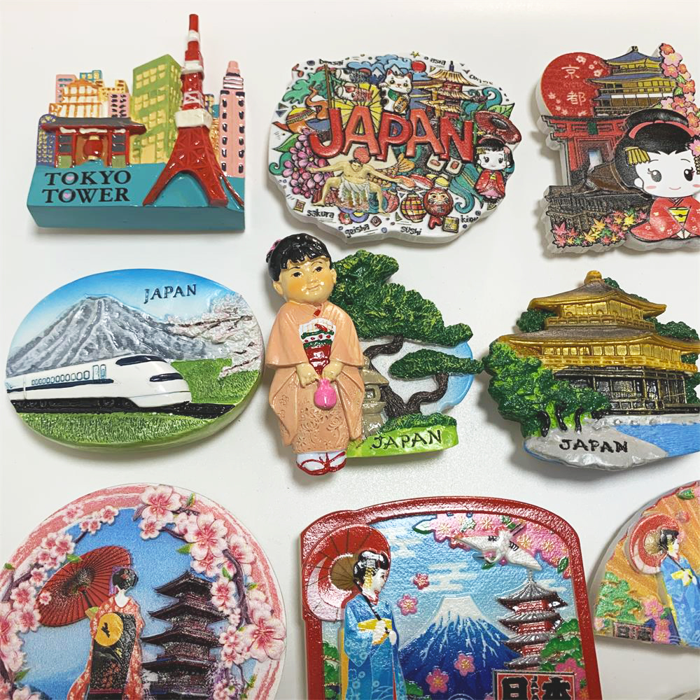 Japan Tourism Fridge Magnet Japanese Tokyo Osaka Tourist attractions ...