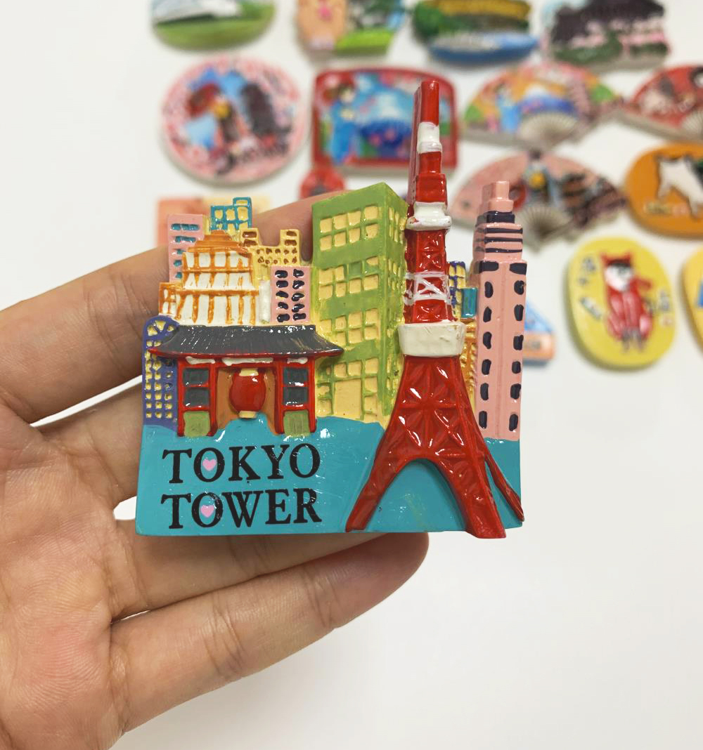 Japan Tourism Fridge Magnet Japanese Tokyo Osaka Tourist attractions ...